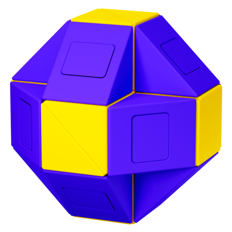 Monster GO Twist Snake Cube 24 Blocks Purple/Yellow → MasterCubeStore