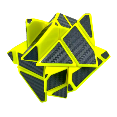 Ninja Ghost Cube Yellow (Carbon Stickers) → MasterCubeStore